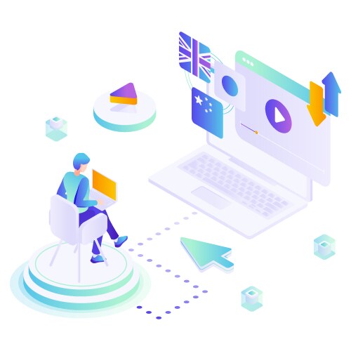 App translate language 10 Royalty Free Vector Image