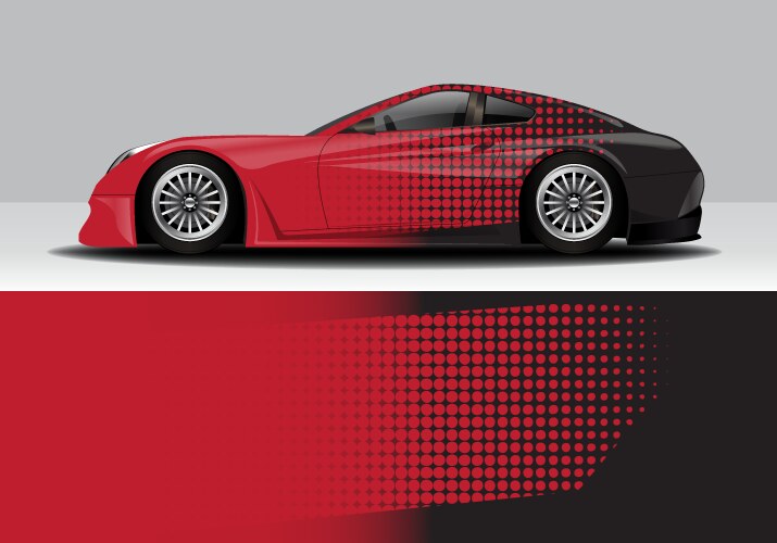 Modern sporty abstract car wrap auto sticker Vector Image