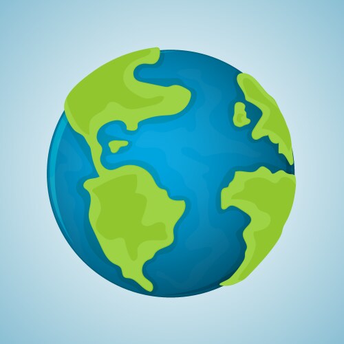 Earth with continents and oceans Royalty Free Vector Image
