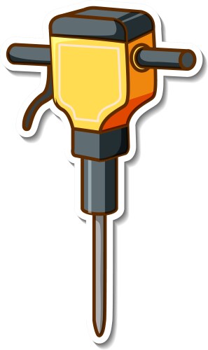 Electric drill in monochrome Royalty Free Vector Image