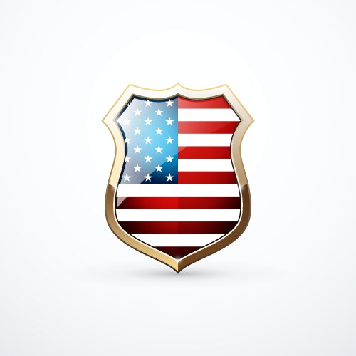 Gold and red shield Royalty Free Vector Image - VectorStock