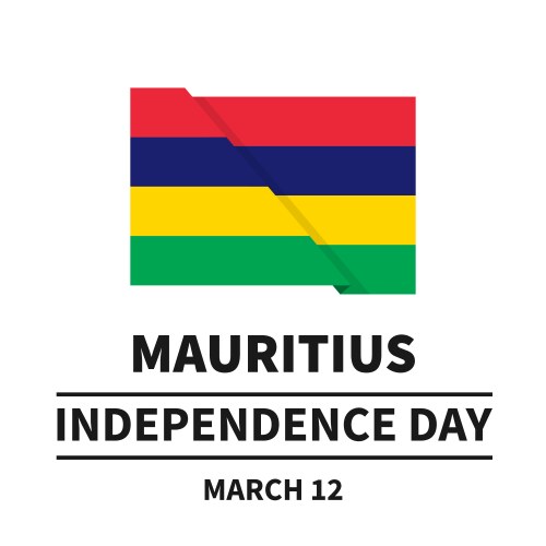 Mauritius independence day typography poster Vector Image