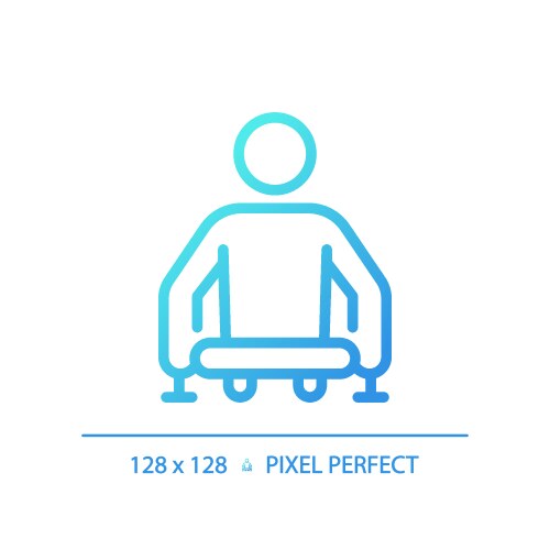 People with sensory impairment gradient linear Vector Image