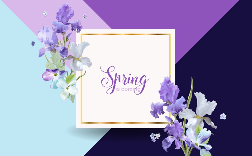 Set card with flowers leaves wedding Royalty Free Vector
