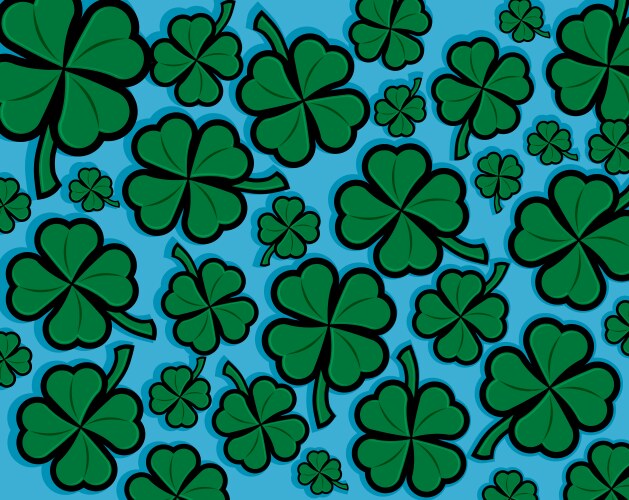 4 leaf clover lucky shamrock Royalty Free Vector Image