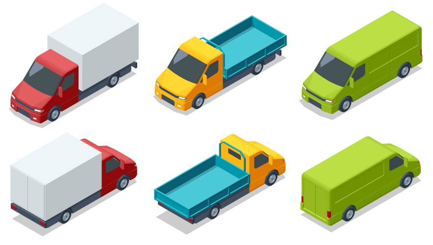 Commercial vehicle or logistic car cargo minivan Vector Image
