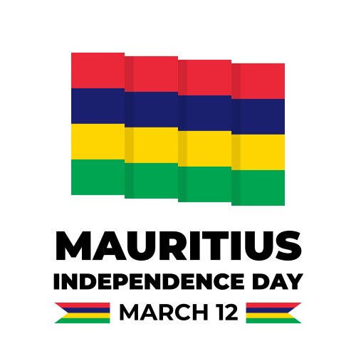 Mauritius independence day typography poster Vector Image