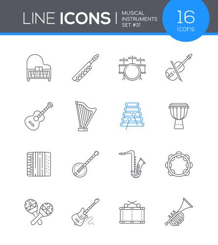 Various instruments Royalty Free Vector Image - VectorStock