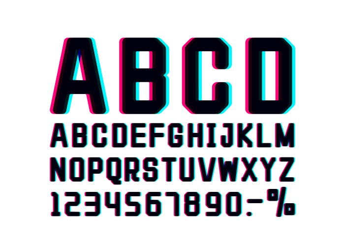 Logo Letter Glitch Distortion Vector Images (over 440)