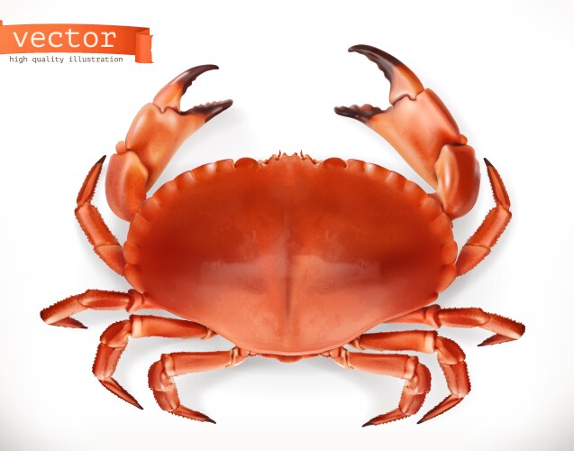 Red crab icon Royalty Free Vector Image - VectorStock