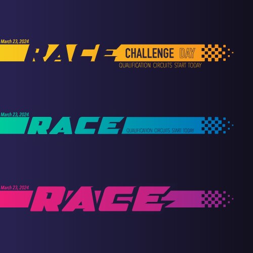 Race sport car stripe stickers checker decals Vector Image