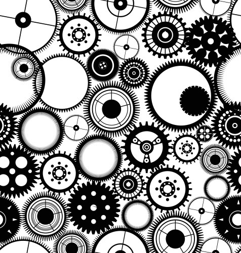 Seamless texture with mechanical gear and cogwheel