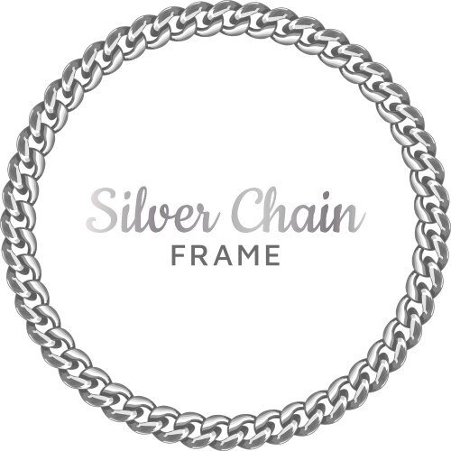 Texture chain round frame circle border chains Vector Image