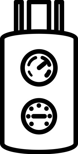 Flow meter icon water pressure gauge symbol Vector Image