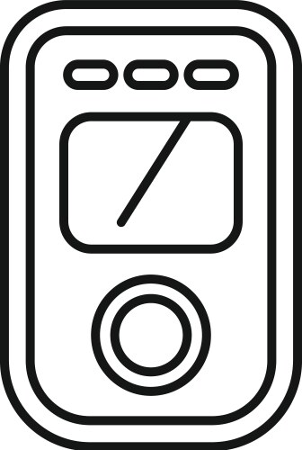 Glucometer showing blood glucose level Royalty Free Vector