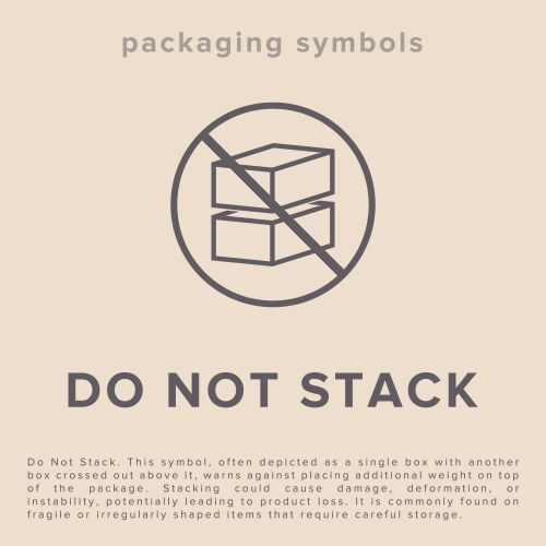 Do Not Stack Packaging Warning Sign Royalty Free Vector