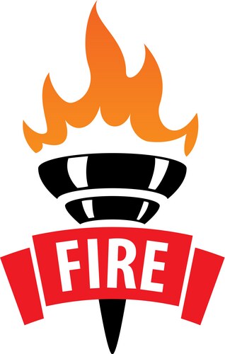 Flash torch bolt thunder fire flame logo – Royalty-Free Vector ...