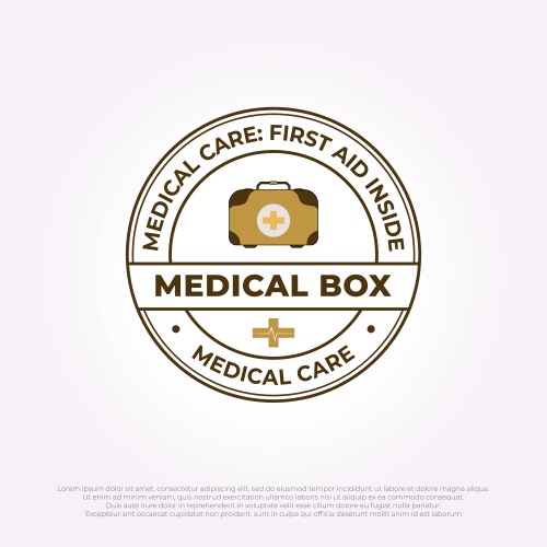 First aid kit logo design medical bag template Vector Image