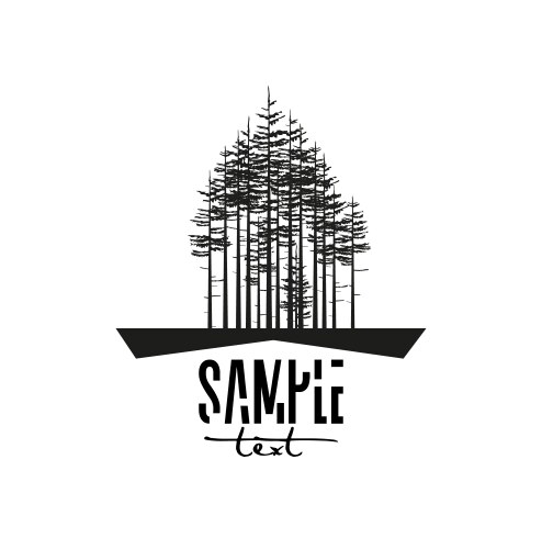 Forest logo isolated on white background Vector Image