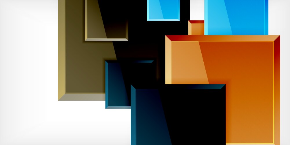 Shiny glossy metallic or plastic square design Vector Image