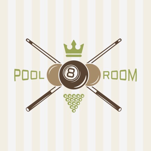 Billiards emblem Royalty Free Vector Image - VectorStock