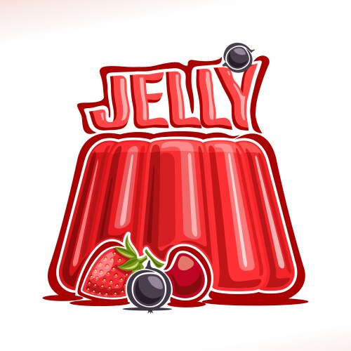 Logo for colorful jelly Royalty Free Vector Image