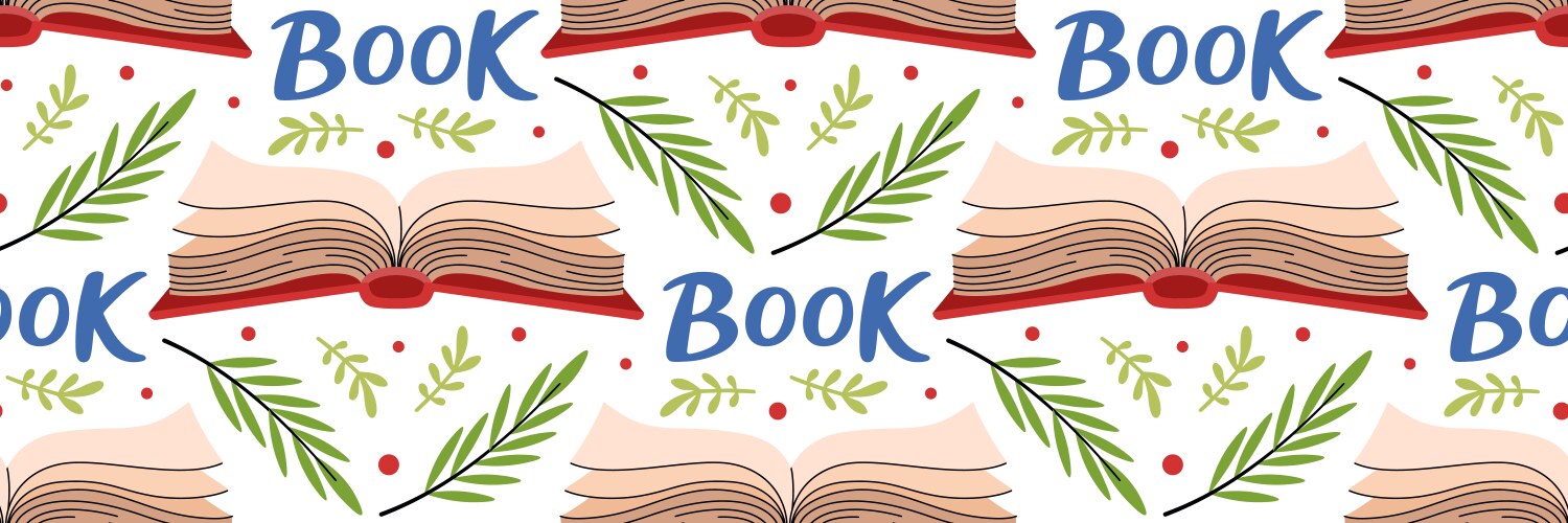 World book day poster open with floral Royalty Free Vector