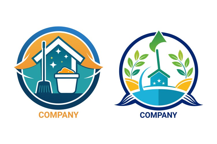 Professional cleaning company logo design Vector Image