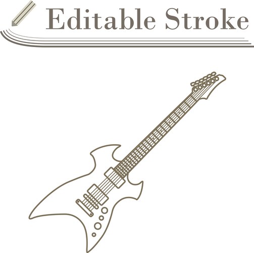 White electric guitar Royalty Free Vector Image