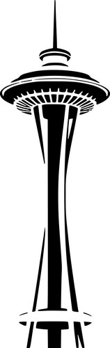 Seattle space needle icon Royalty Free Vector Image