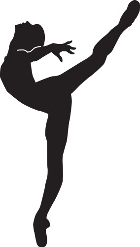 Leaping ballet dancer silhouette Royalty Free Vector Image