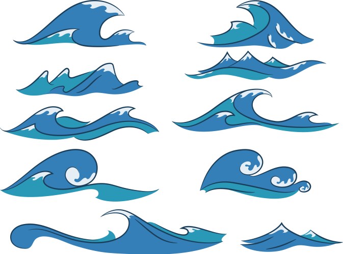 Cartoon Ocean Waves Vector Images (over 37,000)