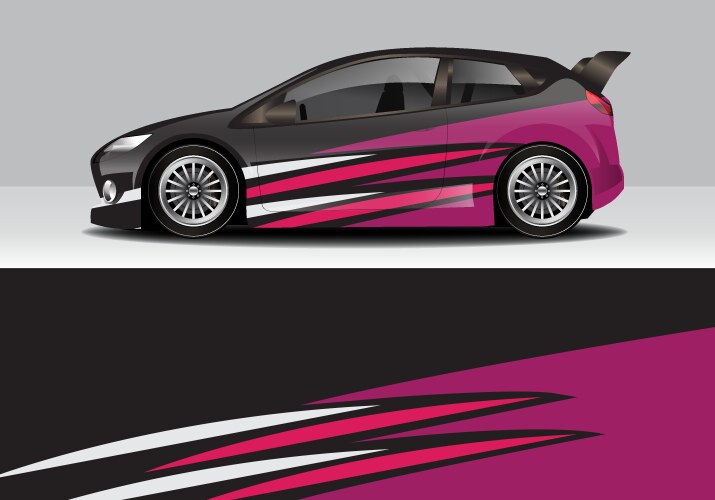 Modern sporty abstract car wrap auto sticker Vector Image