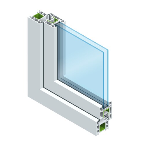 Double glazed window pvc plastic Royalty Free Vector Image