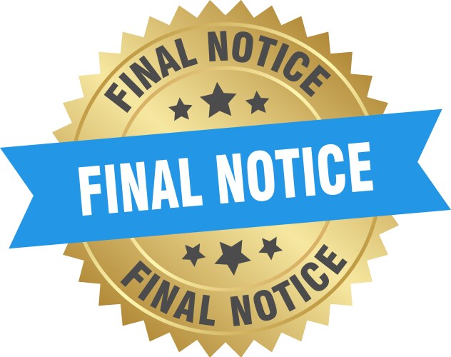 Final Notice Vector Images (over 1,000)