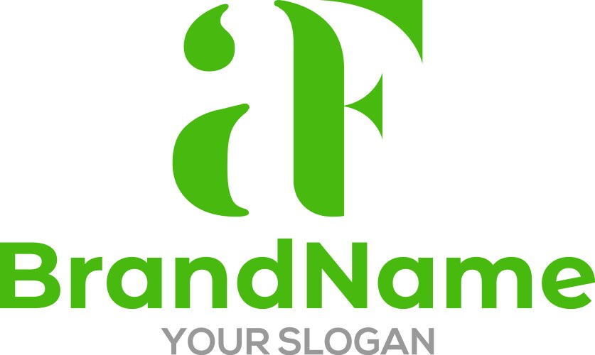 Simple ah logo design Royalty Free Vector Image