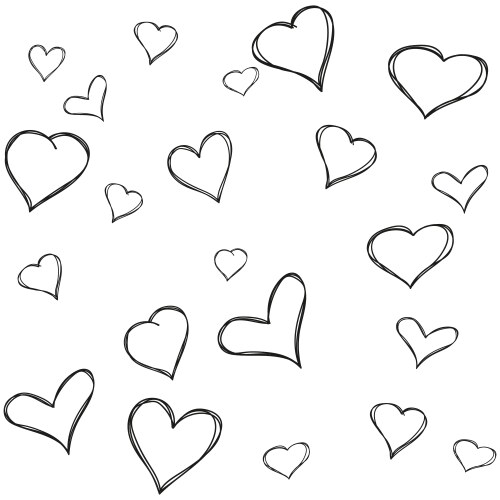 Set line for hearts Royalty Free Vector Image - VectorStock
