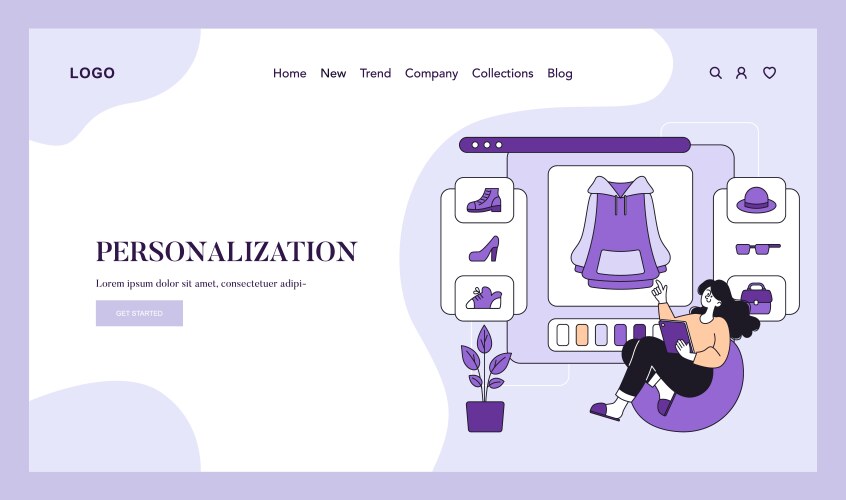 Personalization flat Royalty Free Vector Image