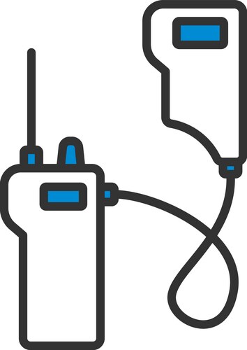 Police radio icon Royalty Free Vector Image - VectorStock