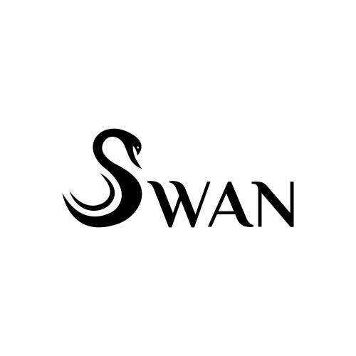 Sun swan logo Royalty Free Vector Image - VectorStock