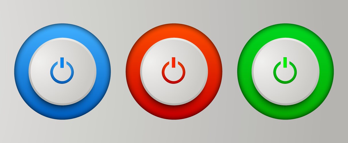 Bright button for game interface design set Vector Image