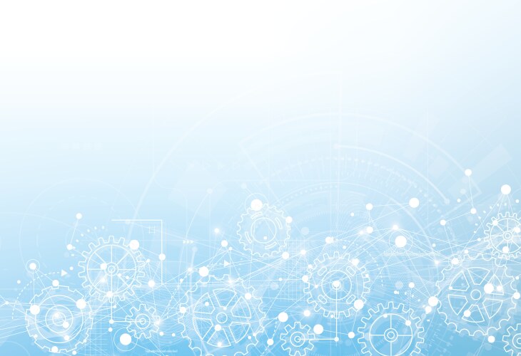Abstract gear wheel mechanism background machine Vector Image