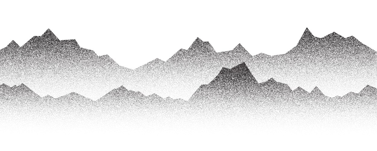 Dotted mountain gradient background noisy Vector Image