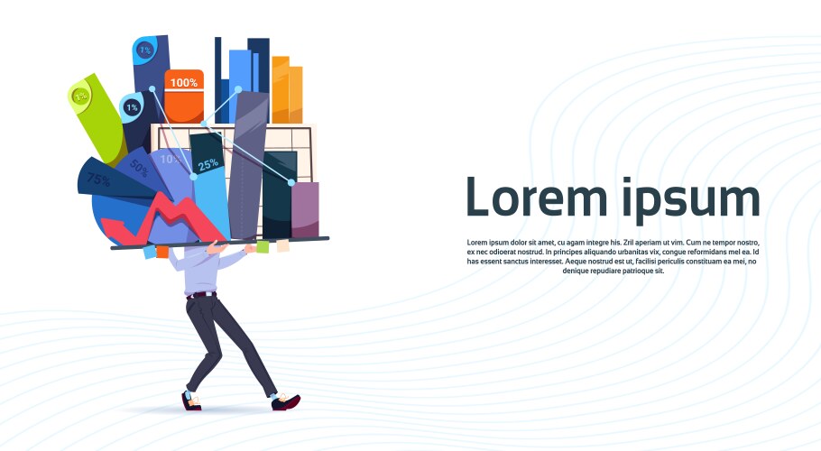 Man carrying heavy boxes wrong and right Vector Image