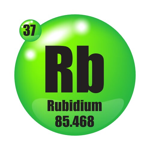 Potassium element icon atomic number 19 Royalty Free Vector