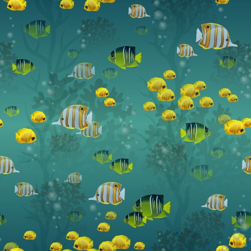 Sea life pattern Royalty Free Vector Image - VectorStock
