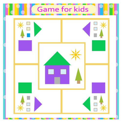 Logical game for kids Royalty Free Vector Image
