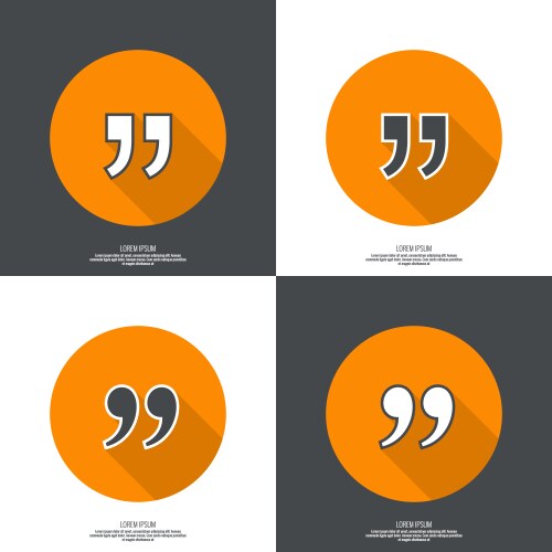 Graphic design quotation marks informations Vector Image