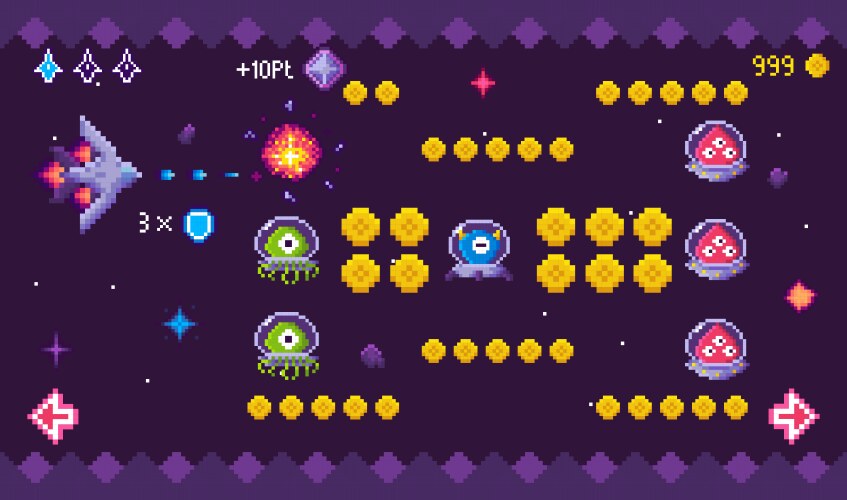 Pixel Space Invaders Vector Images (over 510)