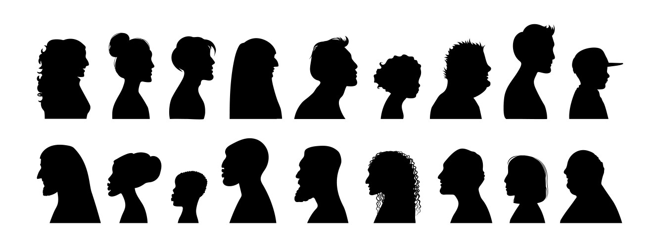 Woman Side Profile Black Vector Images (over 2,000)